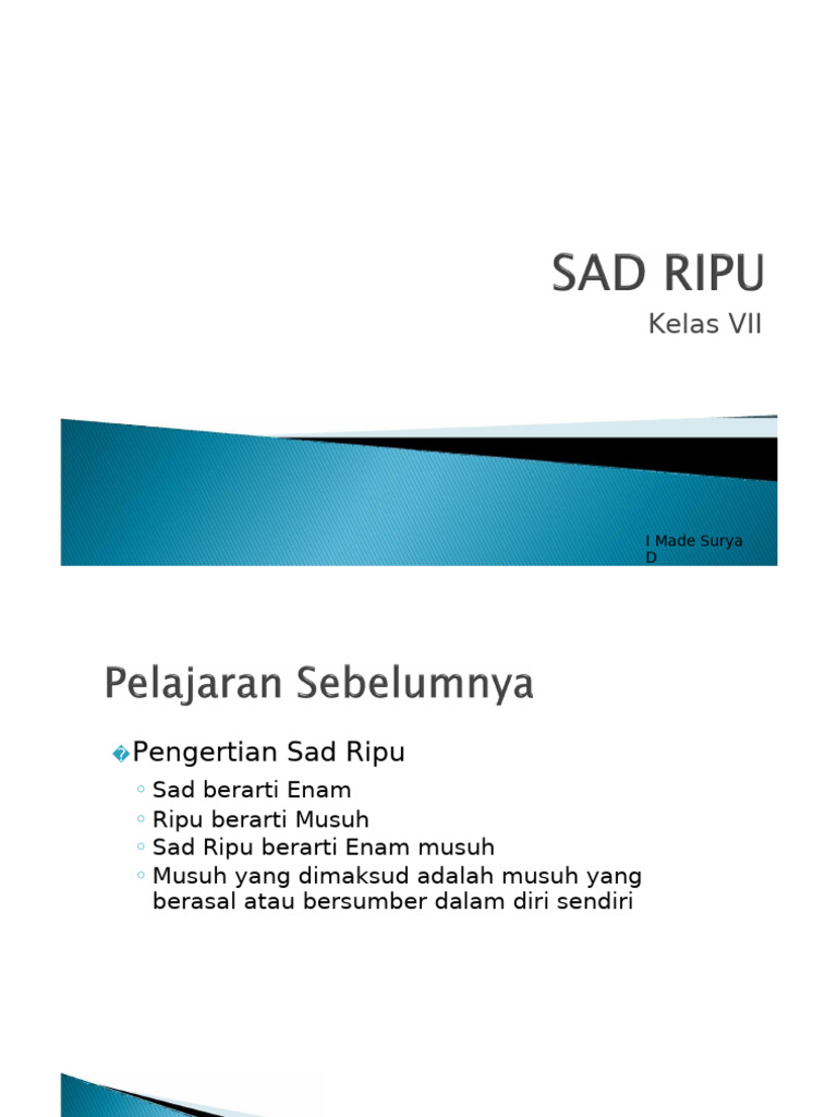 Memahami Sad Ripu dalam Hindu | PDF