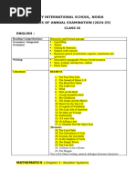 Class IX HALF YEARLY SYLLABUS | PDF