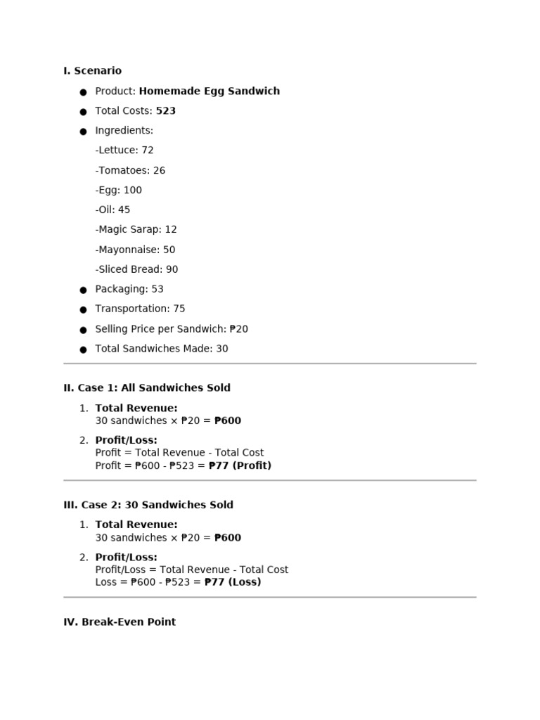 Profit Loss G 4 Entrep | PDF