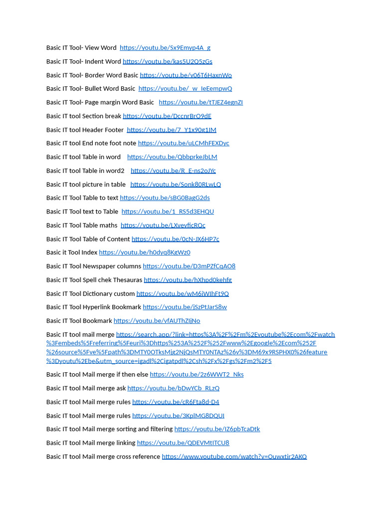 Essential Word Tools Tutorial Series | PDF
