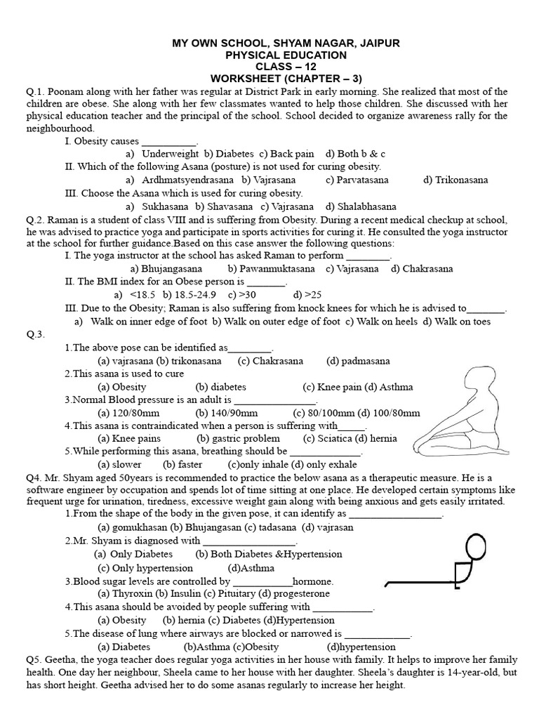 worksheet - 3 | PDF | Asana | Hypertension