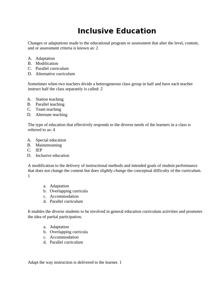 Inclusive Education | PDF | Inclusion (Education) | Special Education