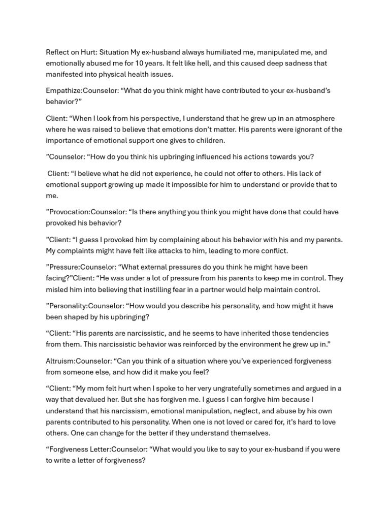 REACH model (1) | PDF | Sympathy | Forgiveness