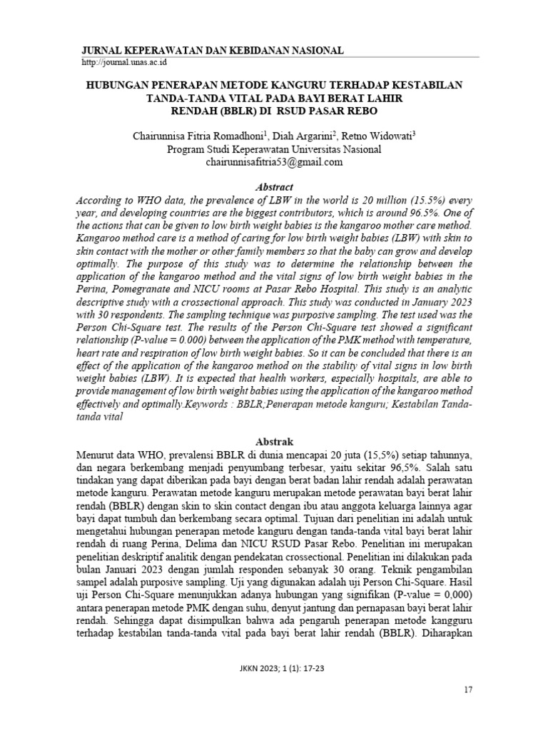 Metode Kanguru Pada BBLR | PDF