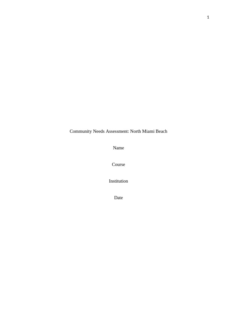 Community Needs Assessment | PDF | Preventive Healthcare | Health Care