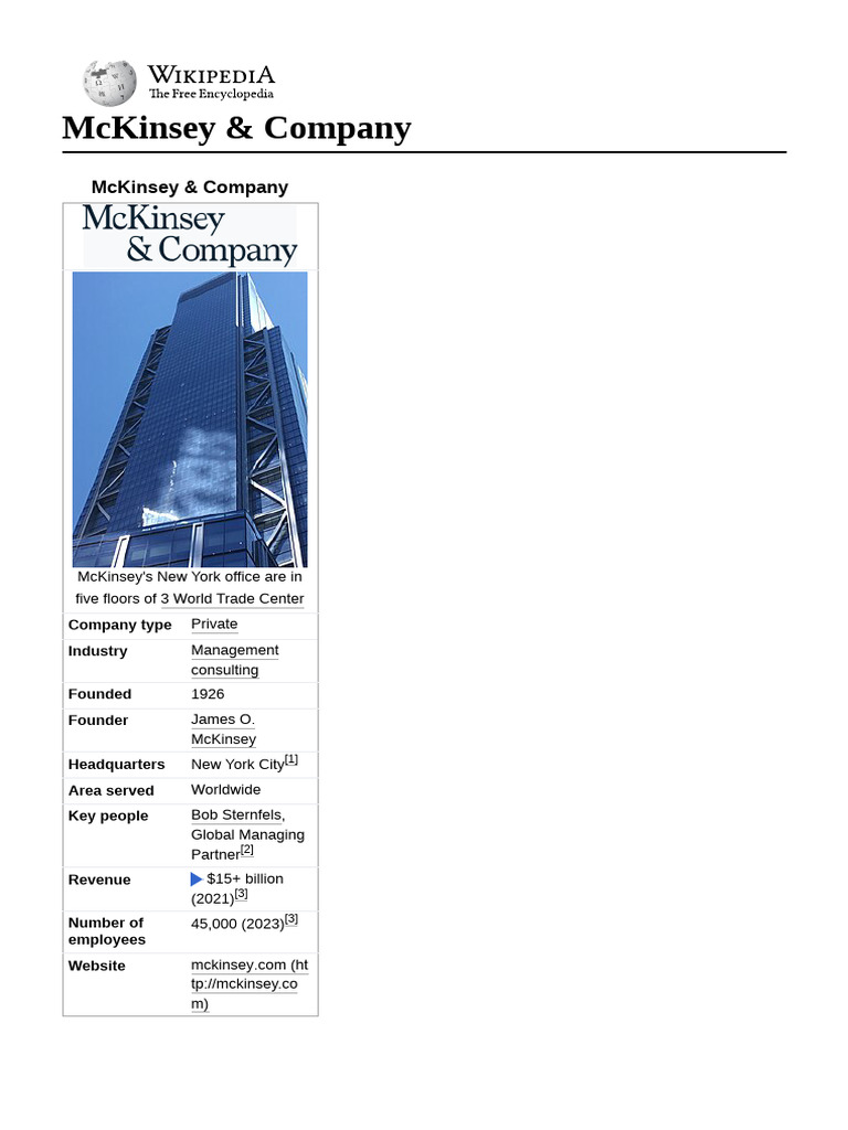 McKinsey & Company | PDF | Mc Kinsey & Company | Business