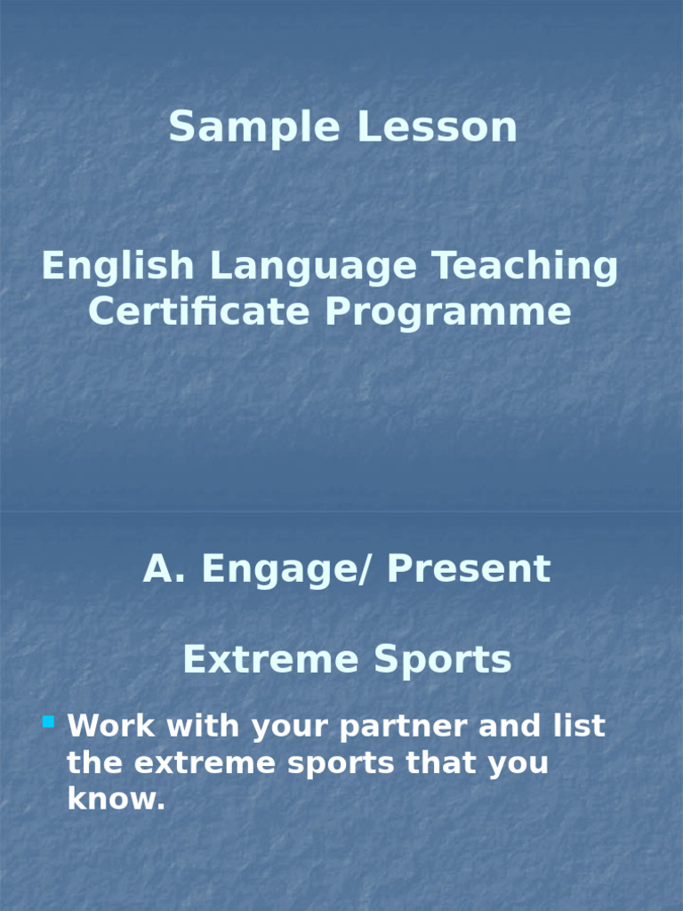 Extreme Sports Lesson Plan for ESL | PDF