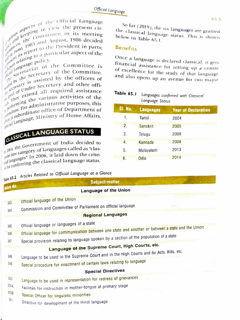 Overview of India's Classical Language Policy | PDF | Languages Of ...