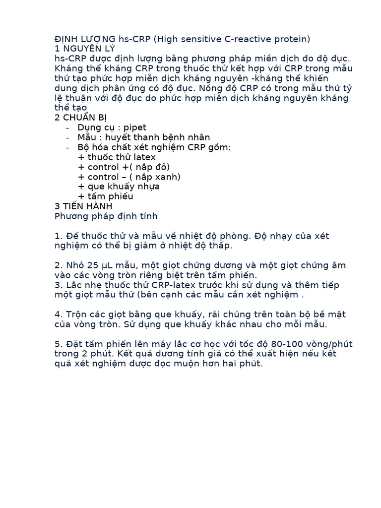 Hs CRP | PDF