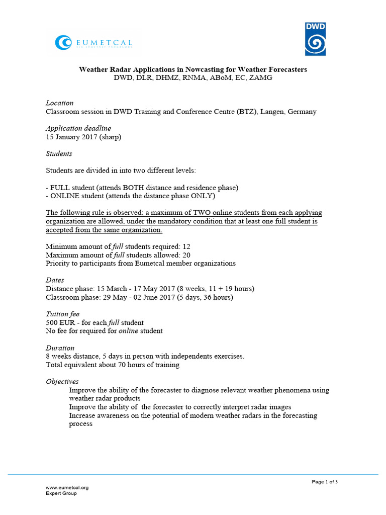 Weather Radar Training for Forecasters | PDF | Radar | Weather Forecasting