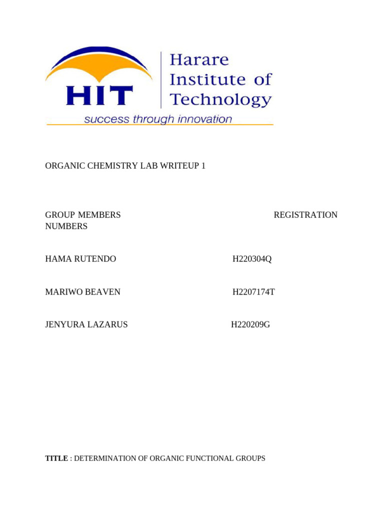 organic_practical_write_up_1_beaven_(1)_(2) | PDF | Alkene | Aldehyde