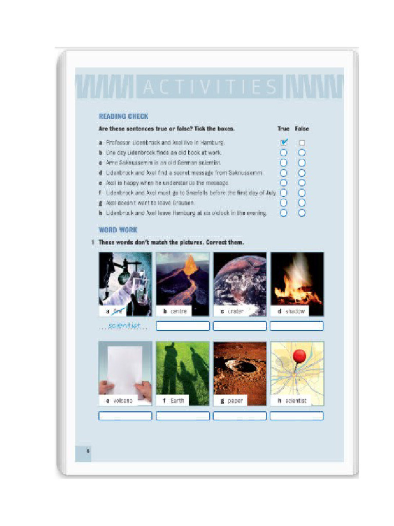 Journey To The Center of The Earth Activities | PDF