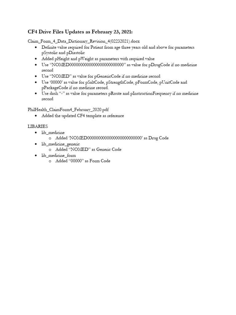 CF4 Files Update (02232021) | PDF