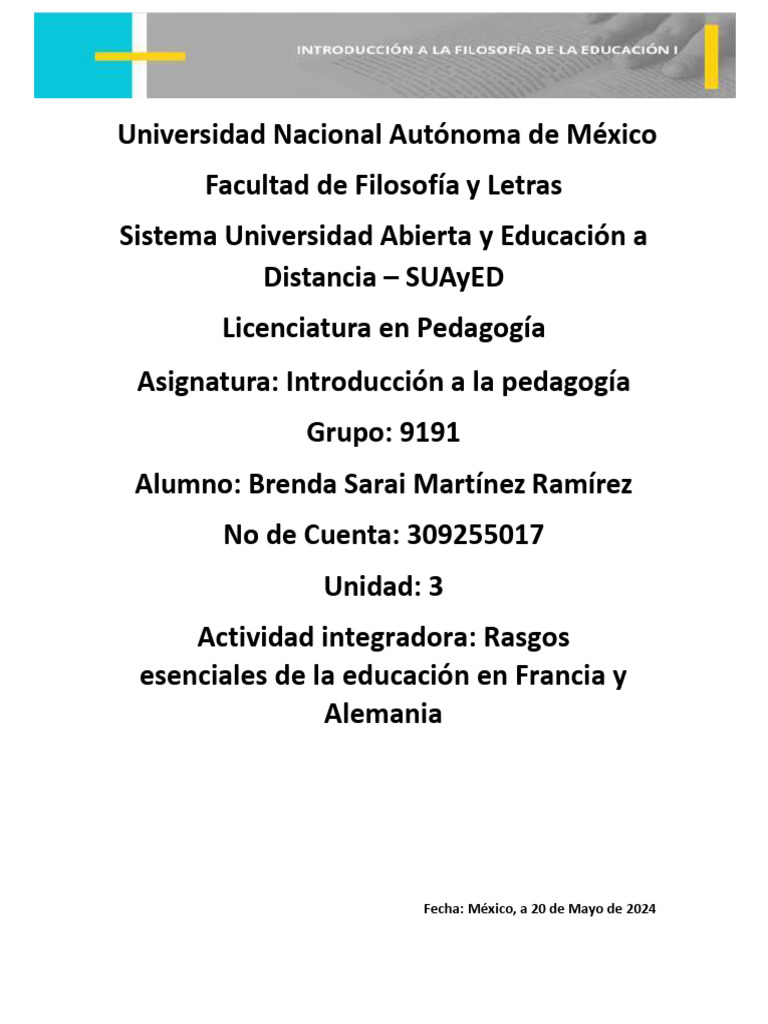 MartínezBrenda U3 Act3 | PDF | Amor | Enseñando