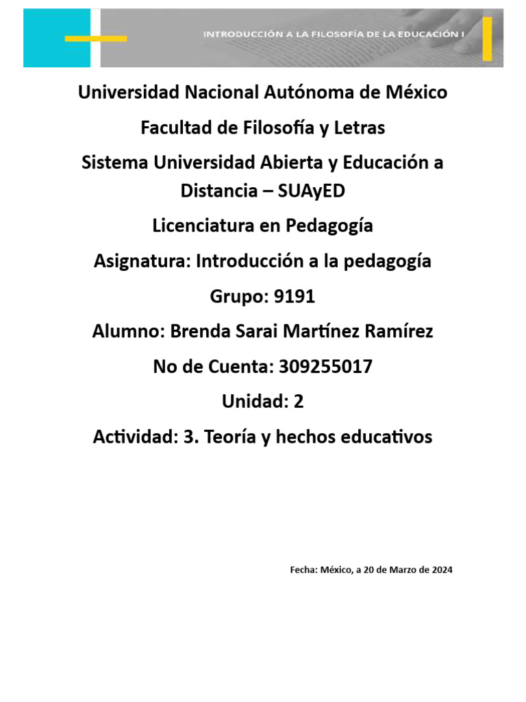 MartínezBrenda_u2_act3 | PDF | Teoría | Aprendizaje