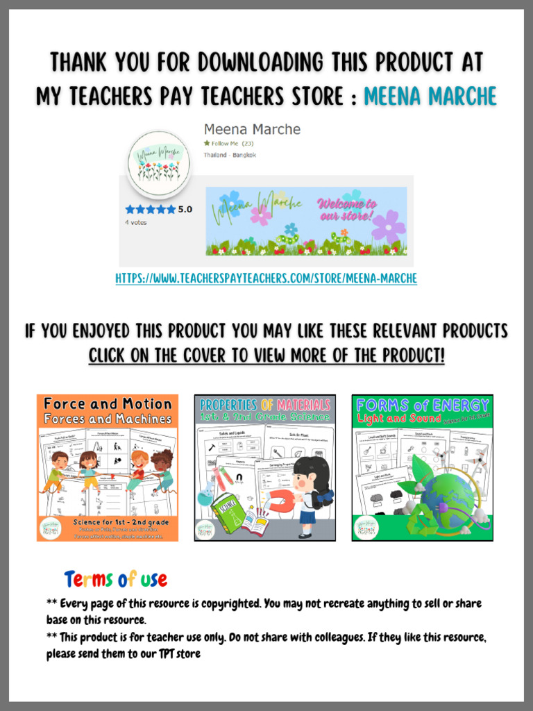 ForceandMotionworksheetsSciencefor1stgradeFreebie 1 | PDF