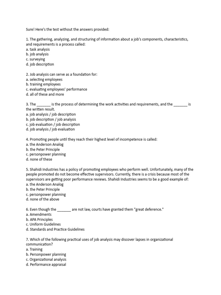 Io Practice Test | PDF | Industrial And Organizational Psychology ...