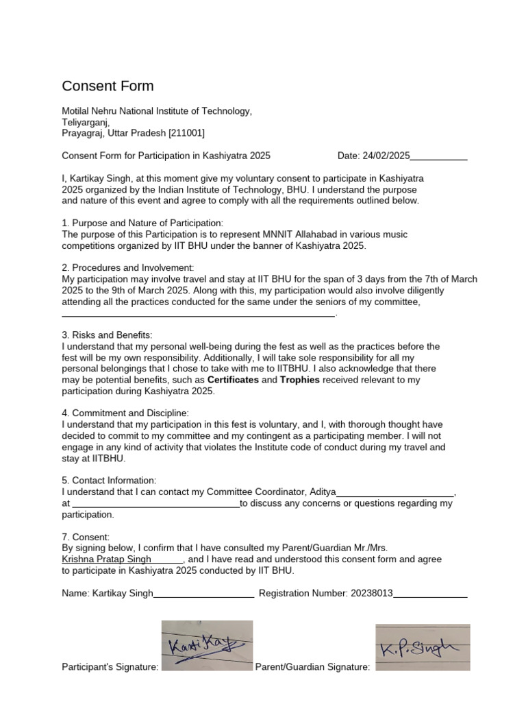 BHU Consent Form | PDF