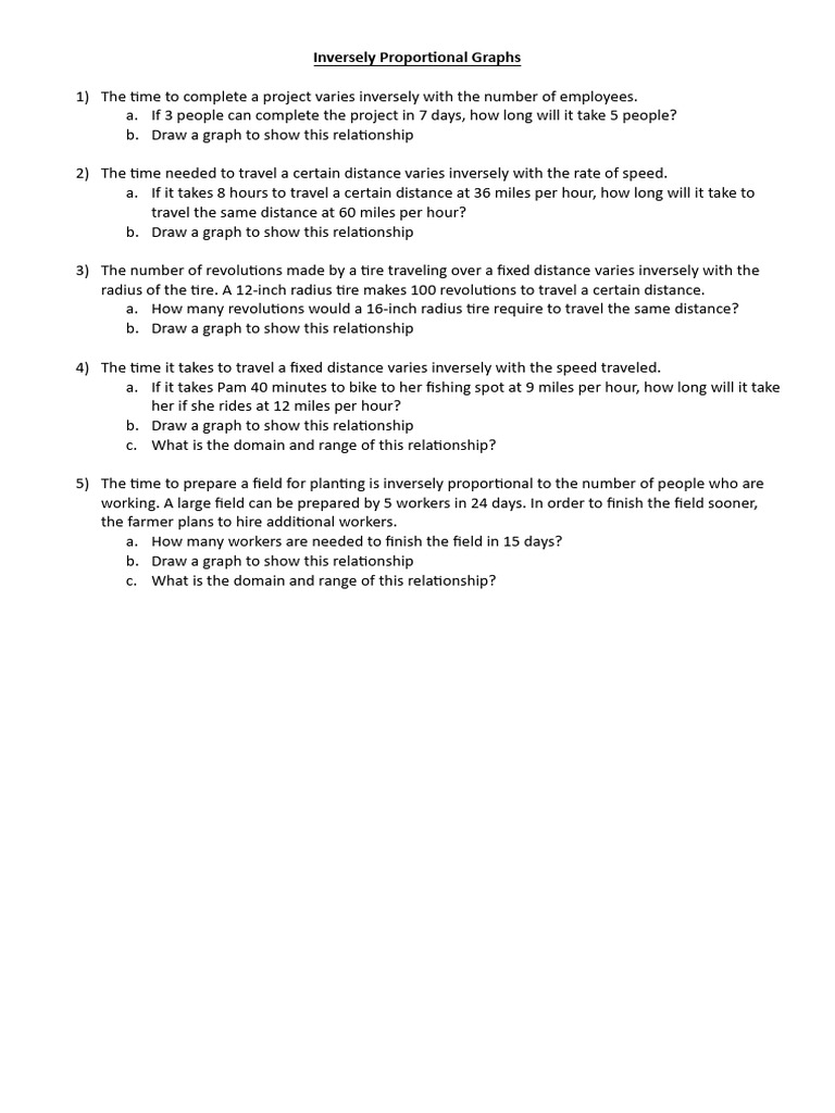 Inversely Proportional Relationships Explained | PDF