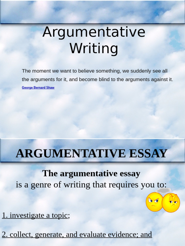 Argument Essay PowerPoint Teacher | PDF | Essays | Argument