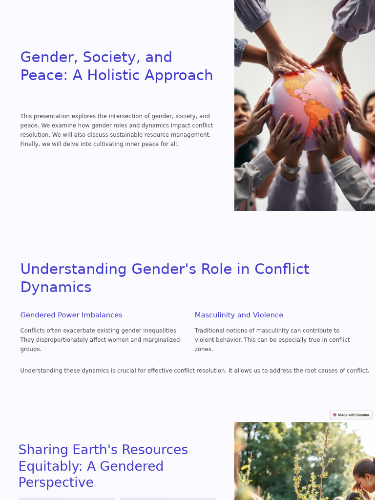 Gender, Peace, and Society Insights | PDF | Peacebuilding | Gender