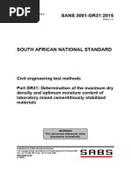 SANS 3001-GR57: Soil Stabilizer Testing | PDF | Cement | Soil