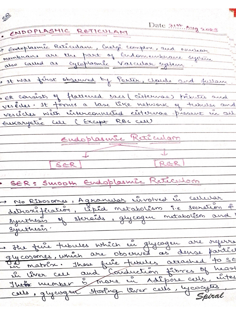 Cell Bio Notes | PDF