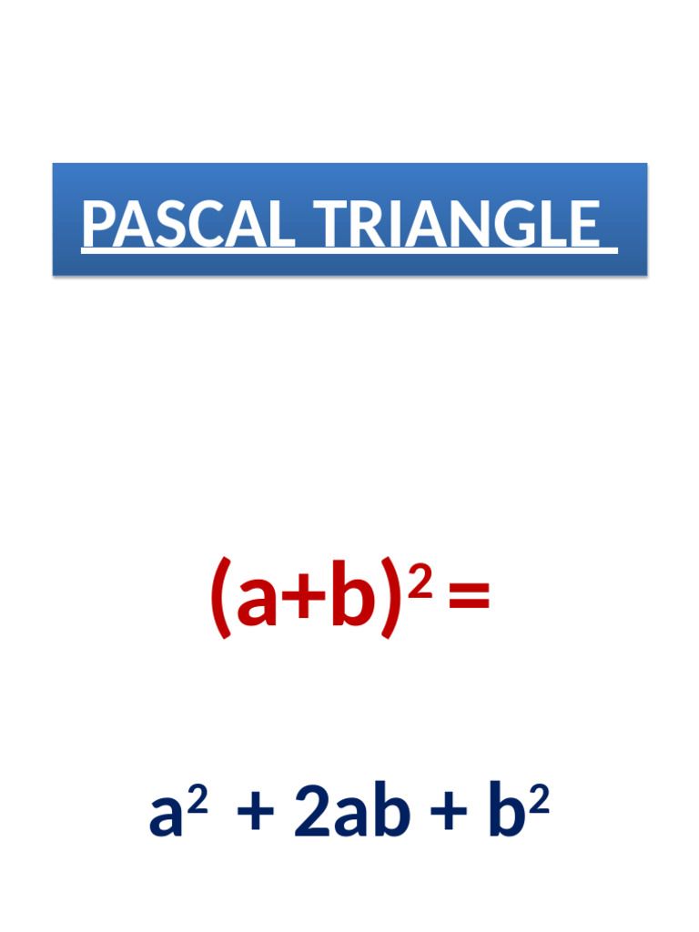 Pascal Triangle | PDF