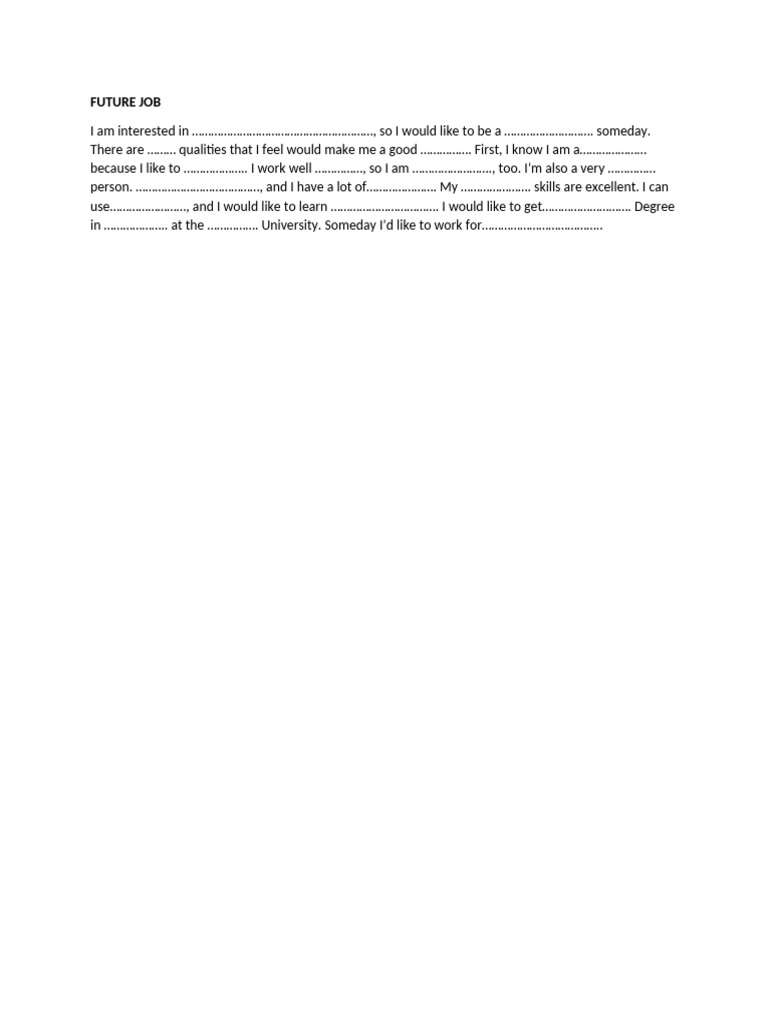 Future Job | PDF