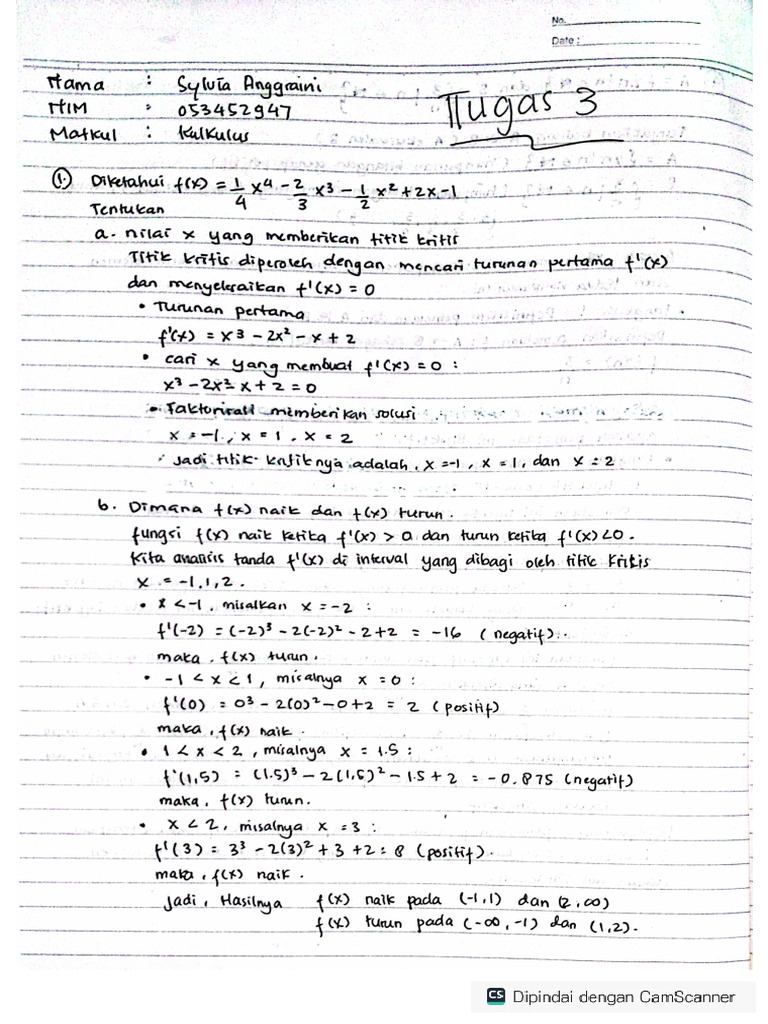 Tugas 3 Kalkulus | PDF