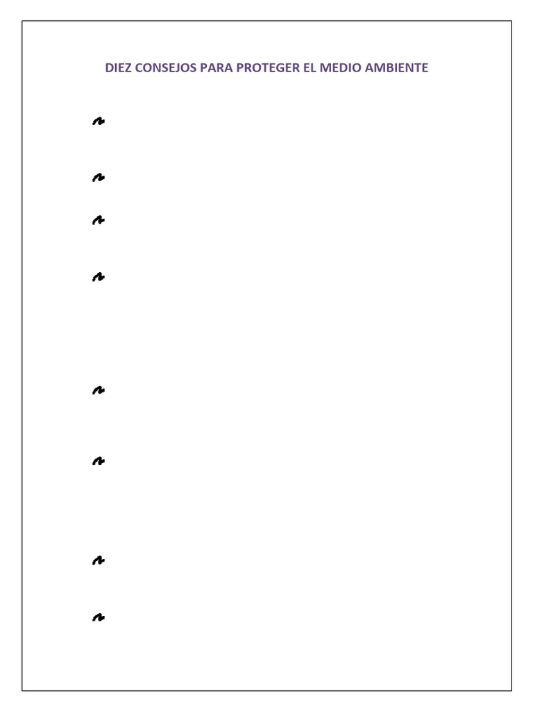 Consejos para Proteger El Medio Ambiente | PDF
