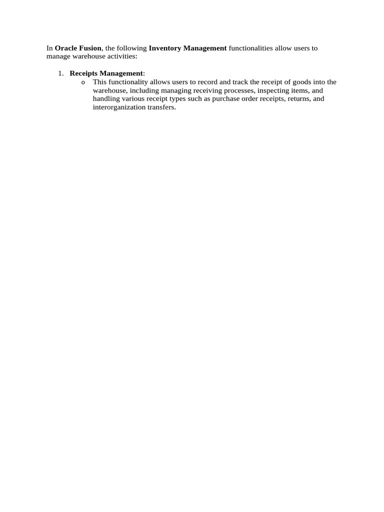 Inventory Receipt Management | PDF