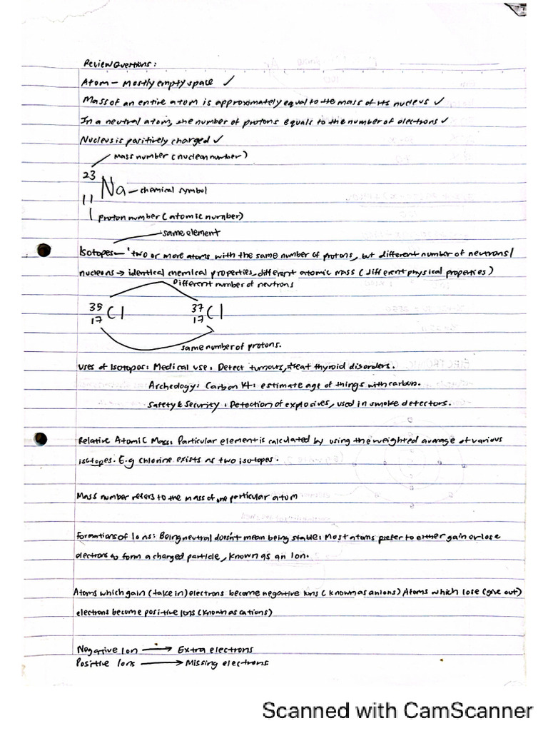 Chapter 3 Atomic Structure | PDF