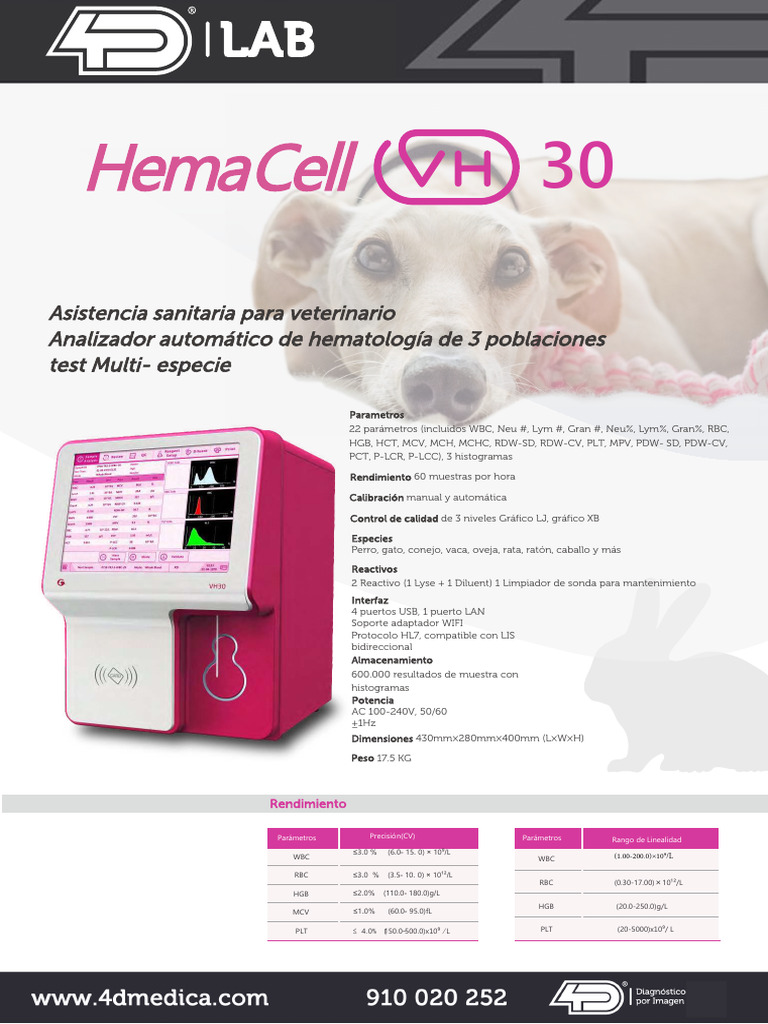 Descriptivo Hema Cell VH30 Vet | PDF | Ciencias de la Computación ...