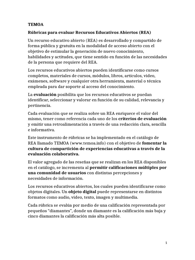 TEMOA Resumen | PDF | Informática | Comunicación humana