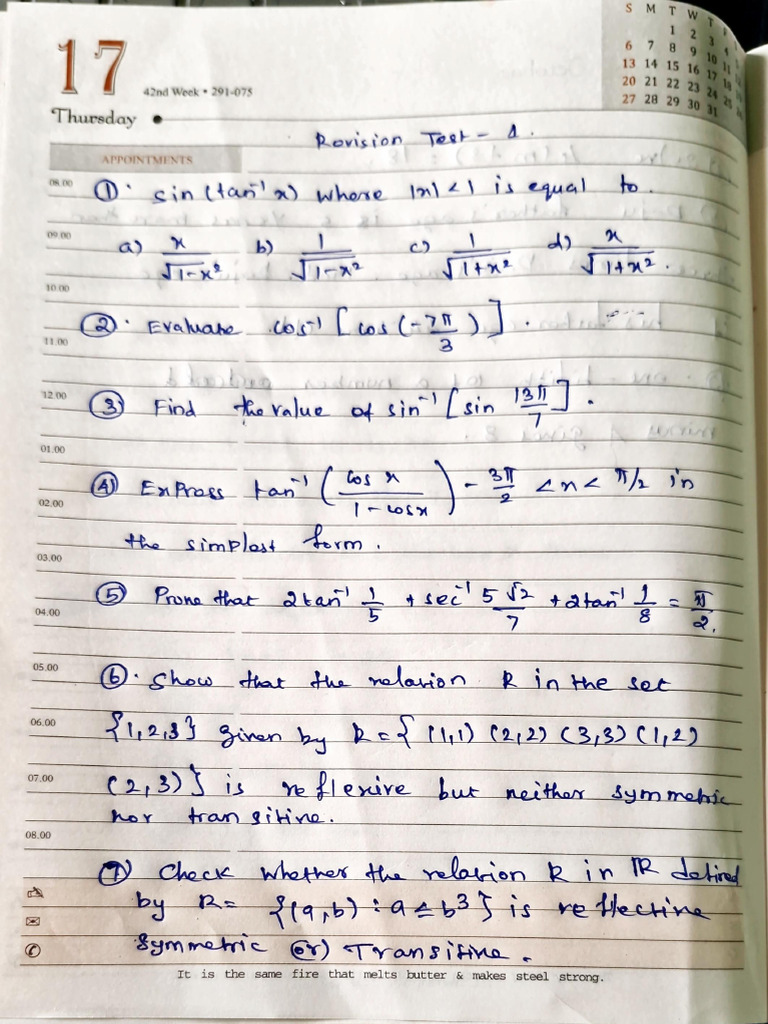 12th Maths Chap 1 & Chapter2 | PDF