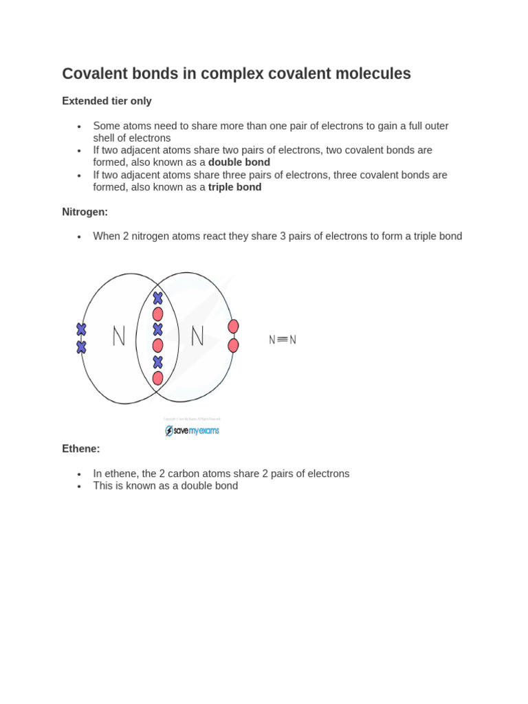 Complex Covalent Bonds Explained | PDF
