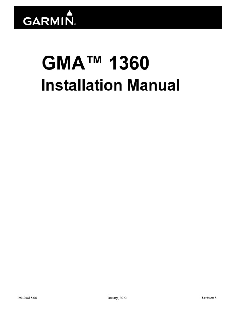 (GMA 1360) 190-03813-00 - Rev8 Installation Manual | PDF | Loudspeaker ...