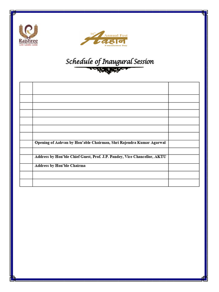 26 TH Aahvan 2025 Inaugural | PDF