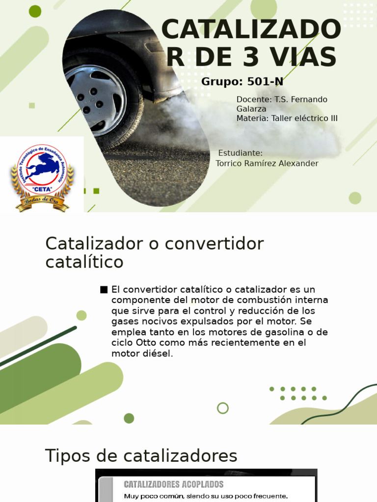 Catalizador de 3 Vias (A) | PDF | Catálisis | Química