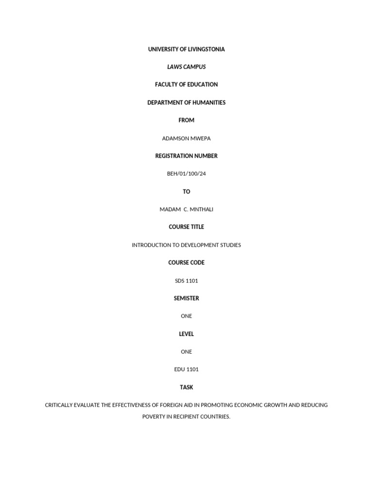 Adamson Social | PDF | Aids | Humanitarian Aid