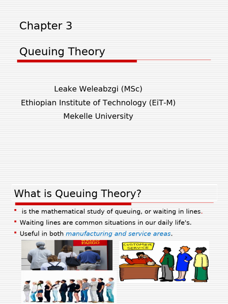 3.queuing Theory Editted | PDF | Statistical Theory | Applied Mathematics