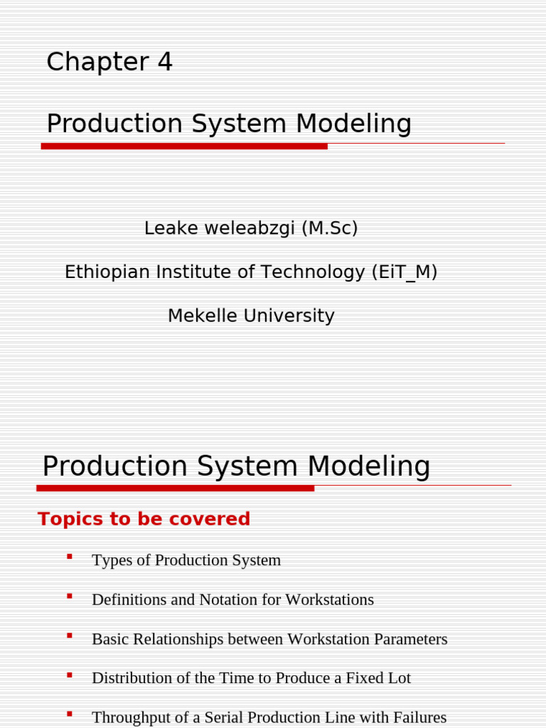 4.production System Modeling | PDF | System | Parameter (Computer Programming)