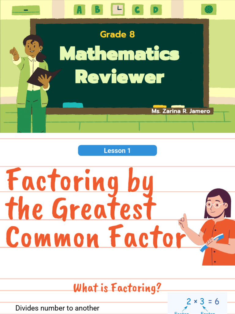 1st Periodical Test Mathematics 8 Reviewer 1 | PDF | Factorization ...