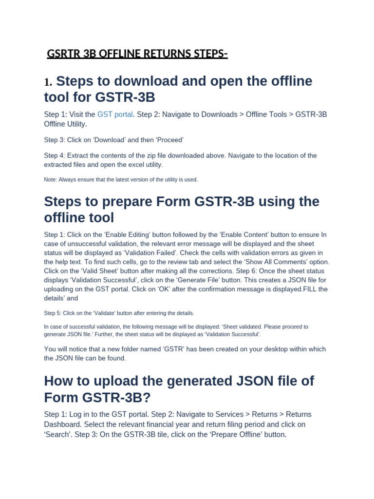 GSRTR 3b Offline Returns Steps | PDF | System Software | Information Technology
