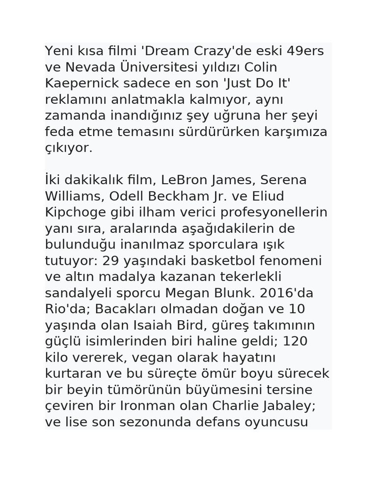 Nike - Dream Crazy | PDF