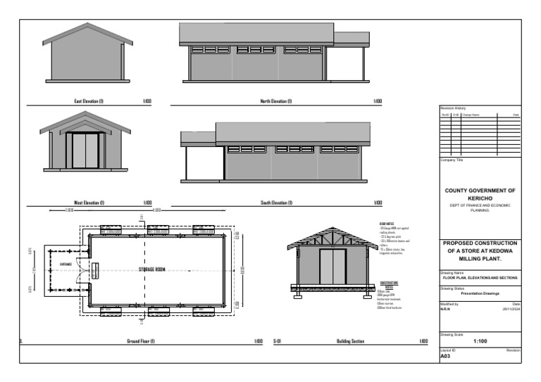 DocNo.34 Layout Plan - Store (Kedowa Maize Milling Plant) | PDF