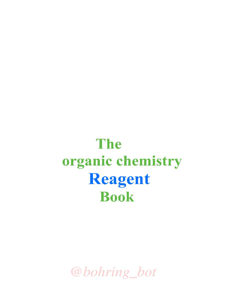 The Organic Reagent Book | PDF