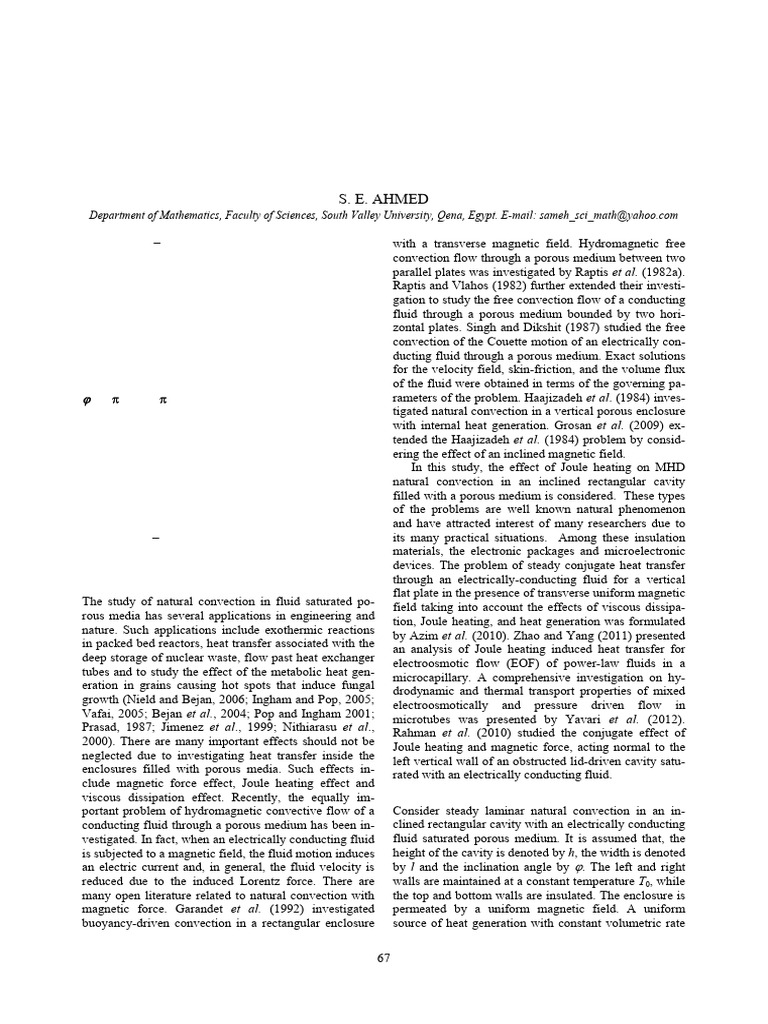 Numerical Study of MHD Natural Convection in An Inclined Rectangular ...