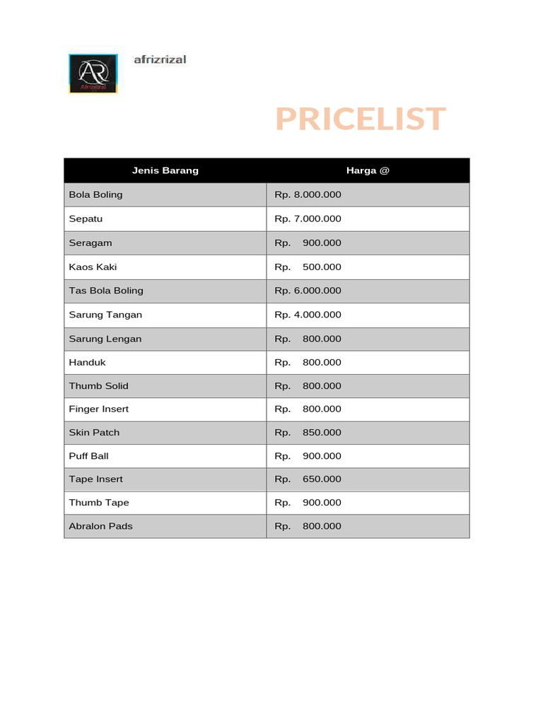 Jenis Barang | PDF